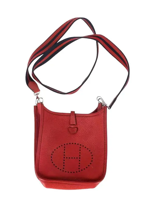 Hermès Evelyn Perforated Leather Bag - Red