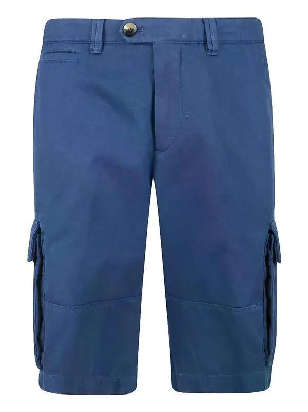 Brunello Cucinelli Button-fastening Cargo Shorts - Blue