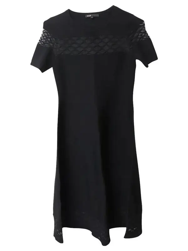 Maje Short-sleeve Midi A-line Dress - Black