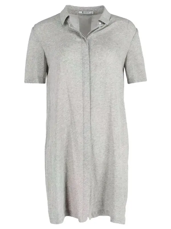 ALEXANDER WANG Fray Detail Shirt Dress - Grey