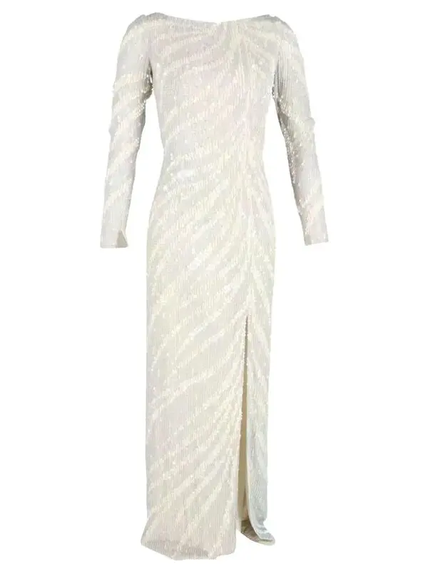 Jenny Packham Sequined Gown - White