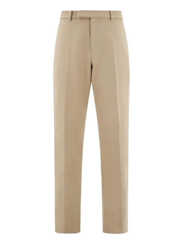 FERRAGAMO Cotton Cashmere Chinos - Beige