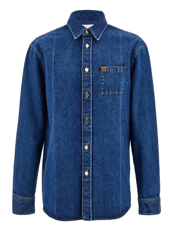 FERRAGAMO Denim Shirt - Blue
