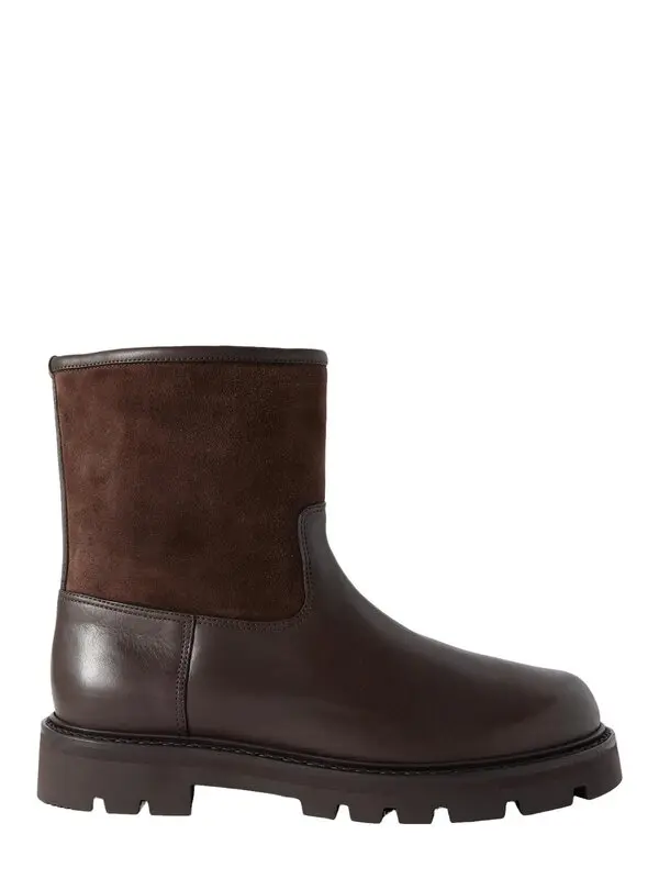 Loro Piana Suilven Walk Shearling-lined Boots - Brown