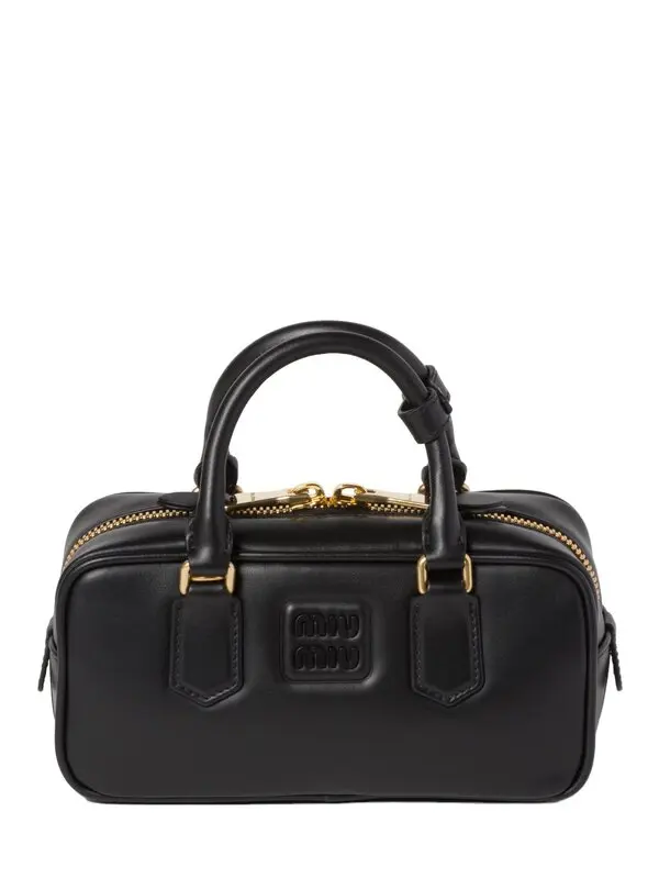 Miu Miu Arcadie Leather Bag - Black