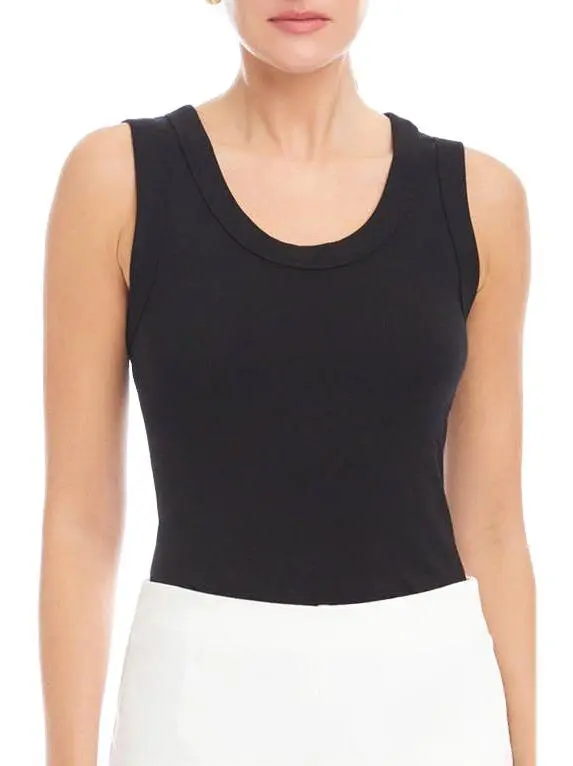 Fifteen Twenty Fitted Scoop Neck Tank - Black