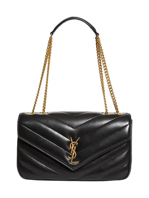 Saint Laurent Medium Loulou Quilted Leather Shoulder Bag - Noir