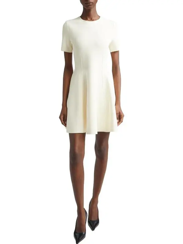 Alexander McQueen Fit & Flare Mini Dress - White