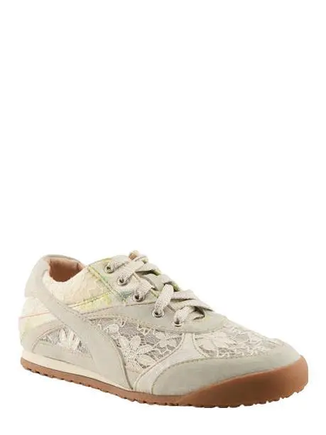 SPRING STEP SHOES Floral-embroidered Sneakers - Off White