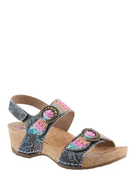 SPRING STEP SHOES Colomecool Slingback Sandal - Black Multi