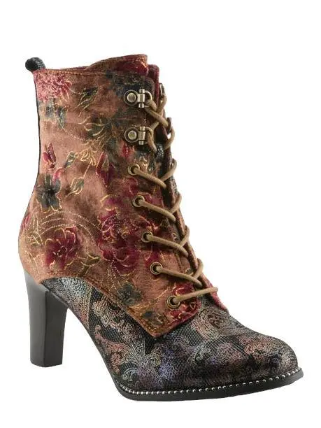 SPRING STEP SHOES Stellar Lace-up Boots - Brown Multi