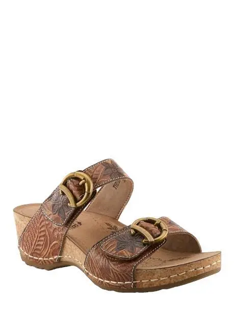 SPRING STEP SHOES Brass Ring Sandals - Tan Multi