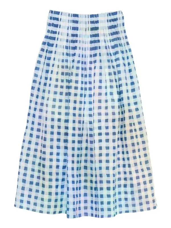 Sandro Check-pattern A-line Midi Skirt - White