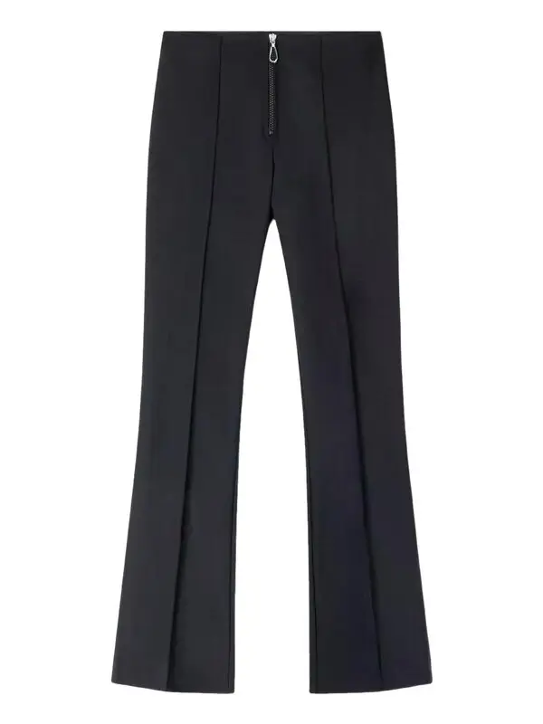 Sandro Zip-up Straight Trousers - Black
