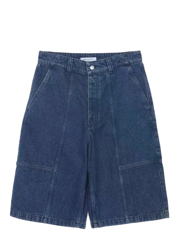 Maison Kitsuné Workwear Denim Shorts - Blue