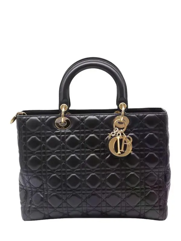 Dior Lady Top-handle Tote Bag - Black