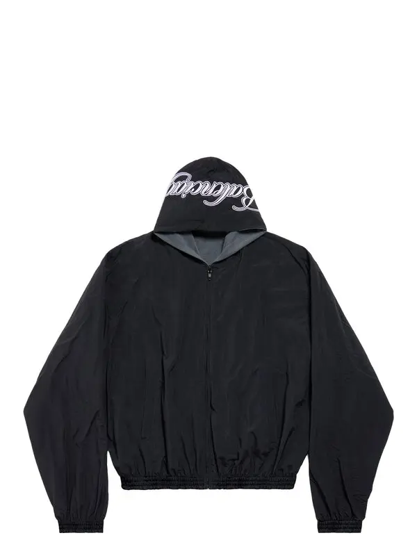 Balenciaga Cursive Reversible Tracksuit Jacket - Black
