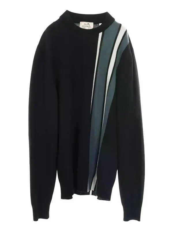 Hermès Striped Sweater - Black