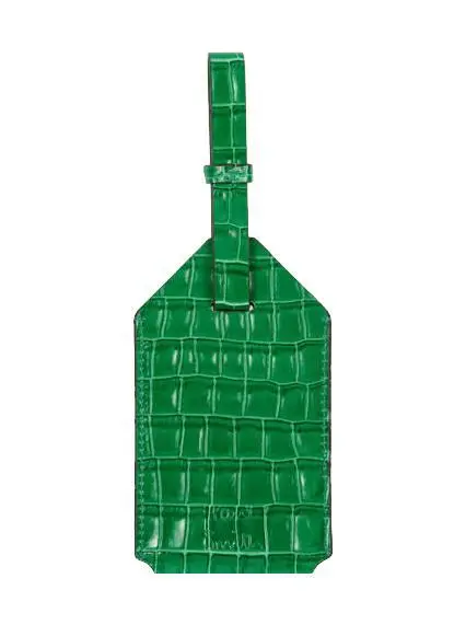 Paul Smith Croc-embossed Leather Luggage Tag - Green