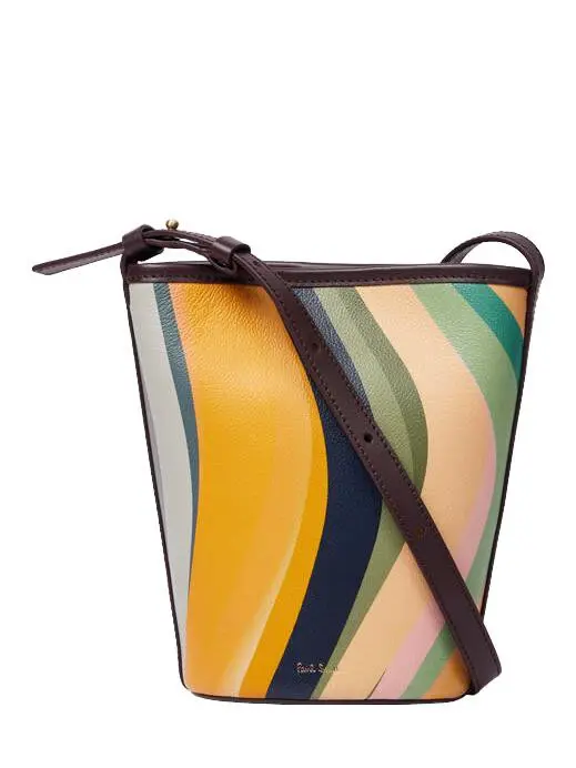Paul Smith Leather 'swirl' Bucket Bag - Multicolour