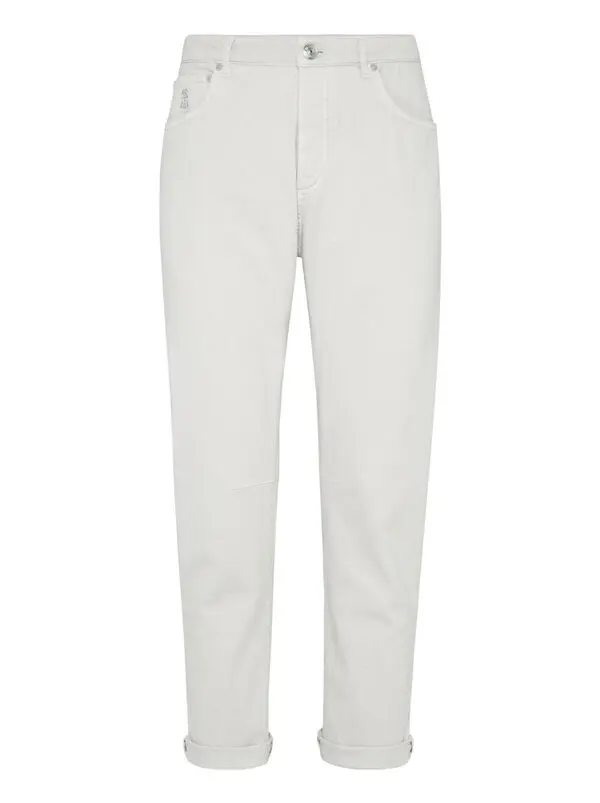 Brunello Cucinelli Denim Leisure Fit Trousers - Grey