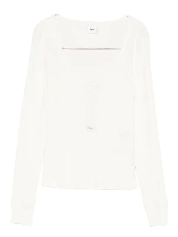 Chloé Cotton Sweater - White