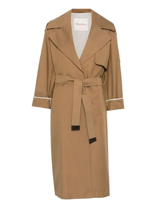Max Mara Cotton-blend Trench Coat - Brown