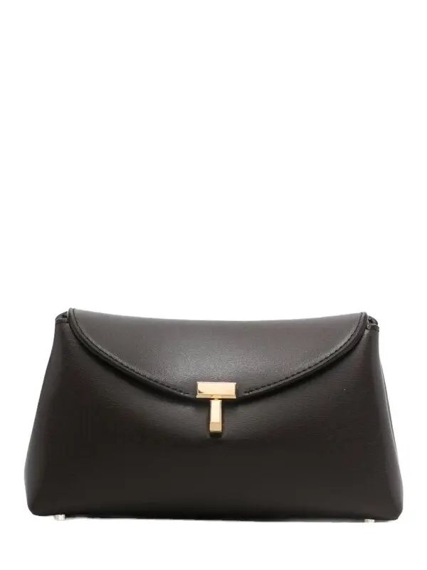 TOTEME Mini Leather Handheld Clutch - Brown
