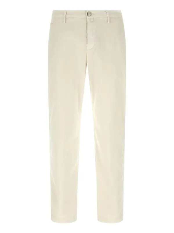 Jacob Cohen Cotton Blend Trousers - White