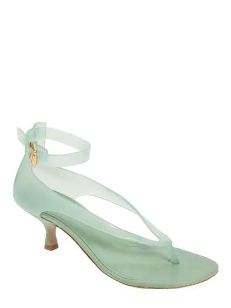 Farm Rio Jelly Ankle Strap Sandals - Dusty Green