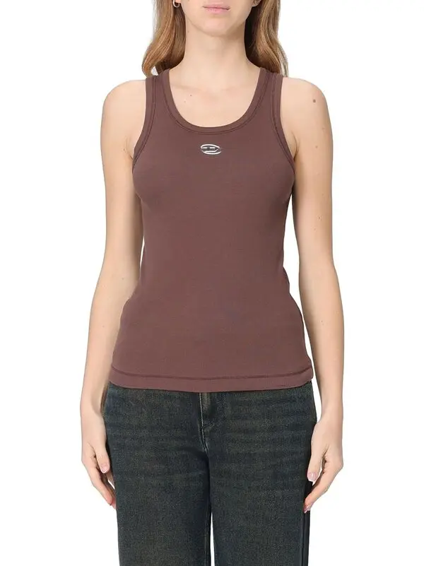 DIESEL® Ribbed Tank Top - Brown