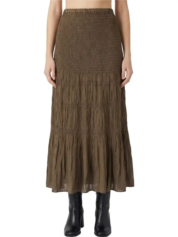 BY MALENE BIRGER Tiered Skirt - Brown