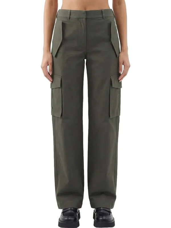 Burberry Wide Leg Trousers - Green