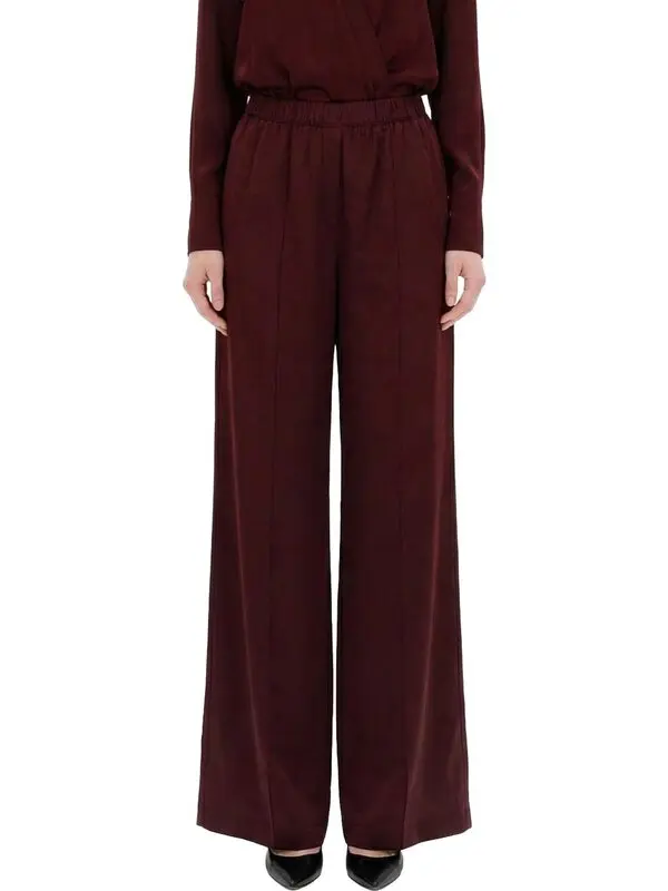 Tory Burch Wide Leg Trousers - Burgundy