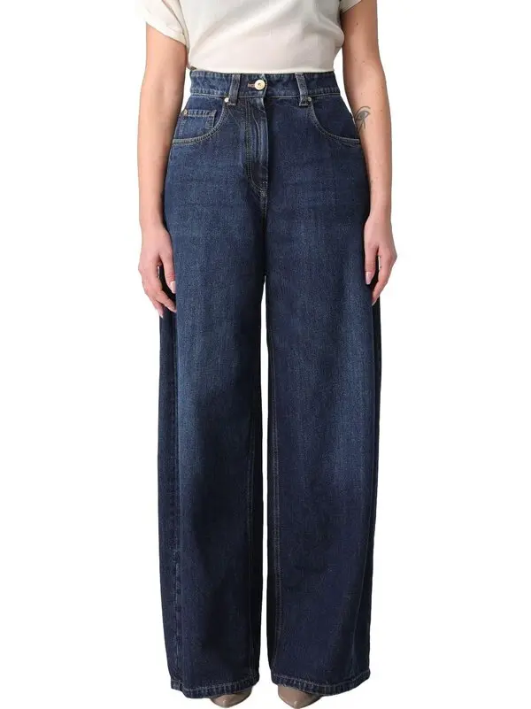 Brunello Cucinelli Wide Leg Jeans - Blue