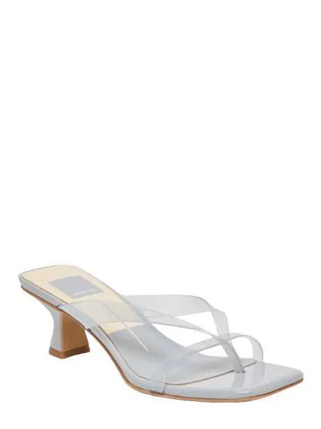 Dolce Vita Brevel Vinyl Translucent Strap Sandal - Dusty Blue Jelly