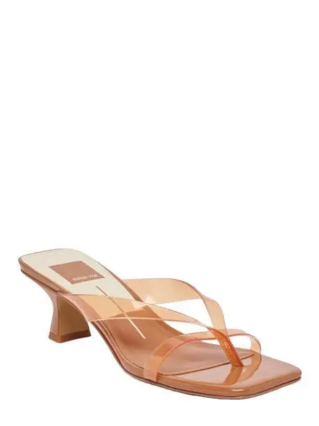 Dolce Vita Brevel Vinyl Translucent Strap Sandal - Whiskey Jelly