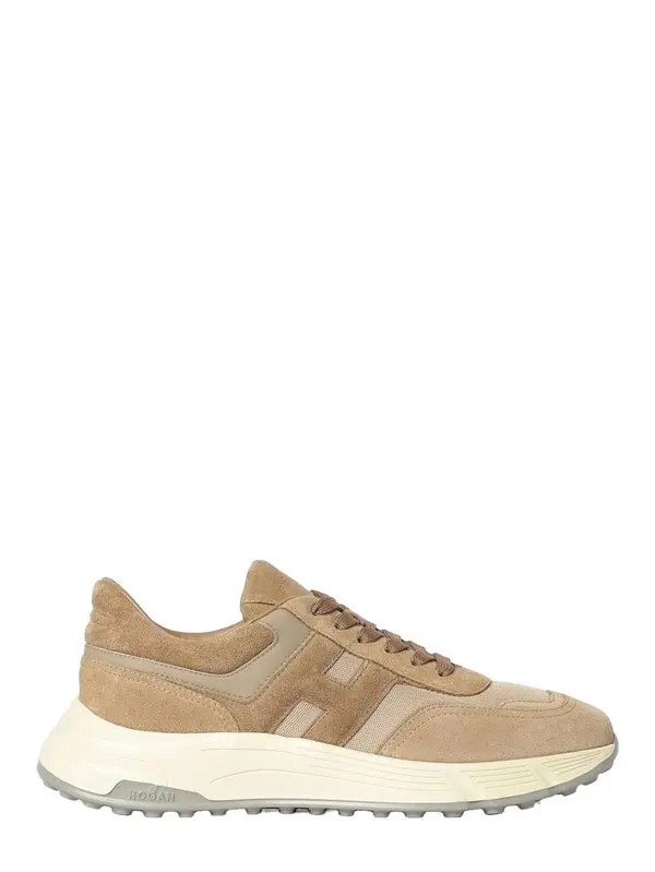 Hogan Lace Up Sneakers - Beige