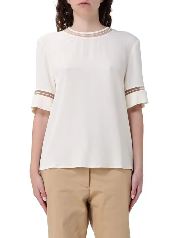 Fabiana Filippi Embellished Top - Dove Grey