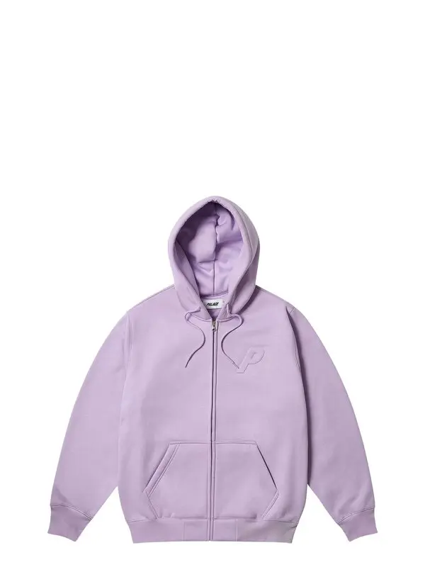 PALACE Thermal Embossed P3 Zip Hood - Purple