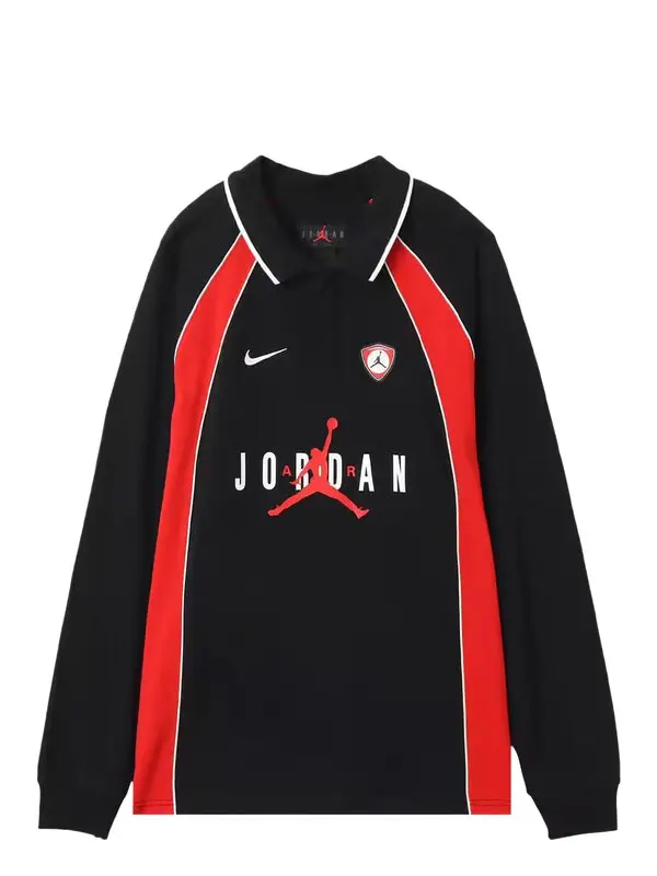 JORDAN Flight Long-sleeve Polo Jersey - Black