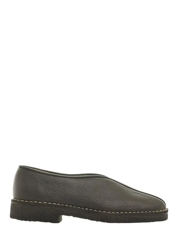 LEMAIRE Piped Crepe Slippers - Brown