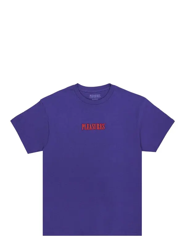 PLEASURES Core Embroidered T-shirt - Purple