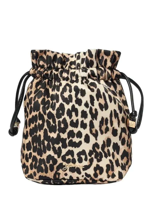 GANNI Drawstring Mini Bag - Brown