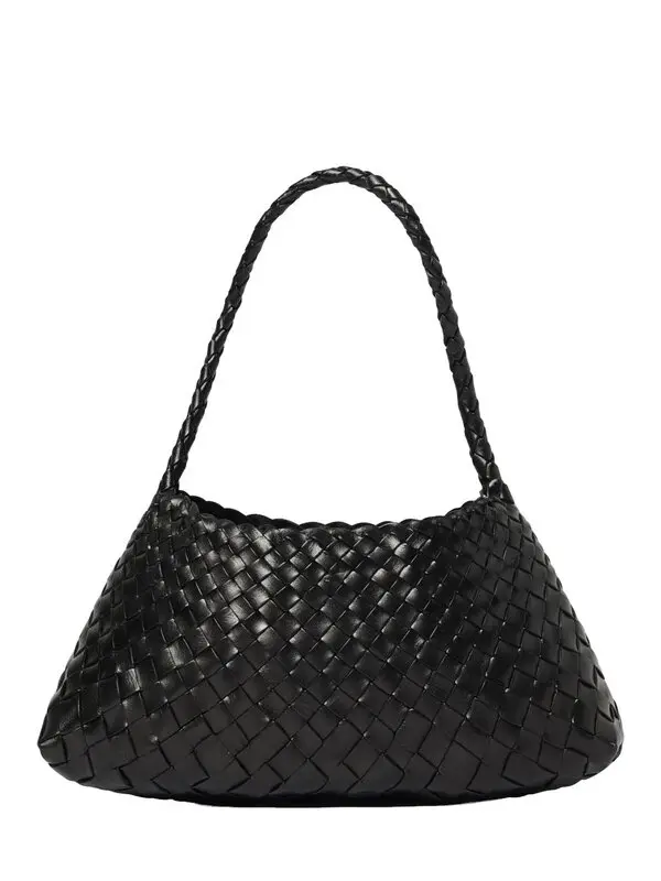Dragon Diffusion Woven Shoulder Bag - Black