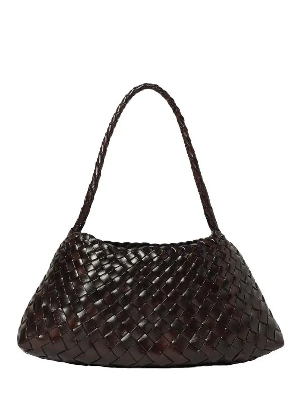 Dragon Diffusion Woven Shoulder Bag - Brown