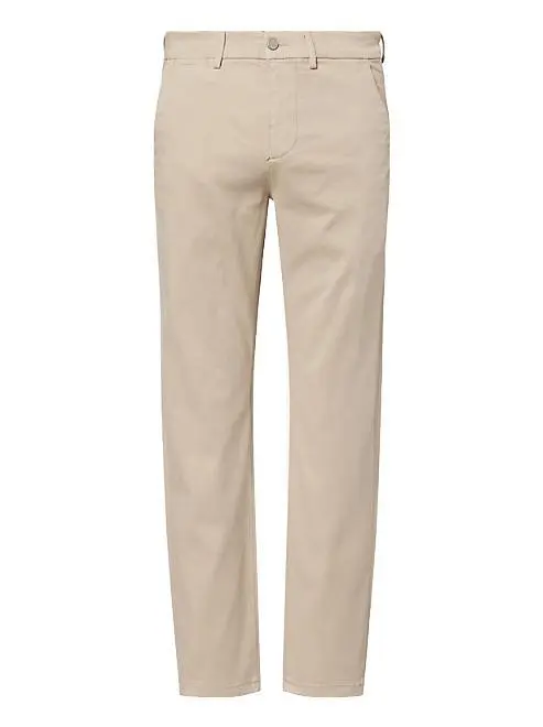 7 For All Mankind Slimmy Chino Straight-leg Stretch-cotton Blend Trousers - Sateen Biscuit