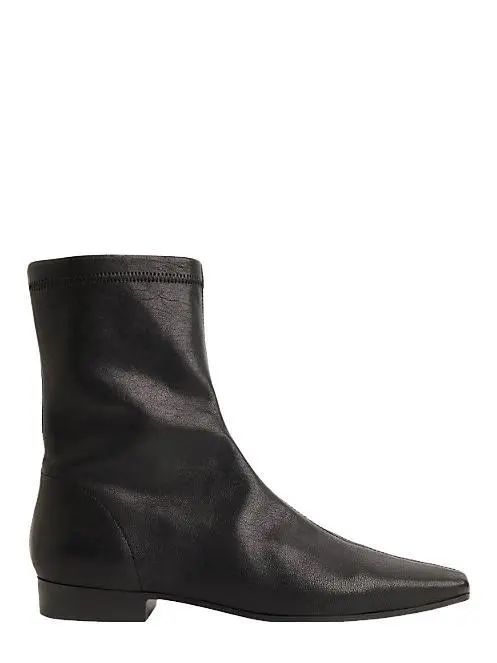 Whistles Leather Ankle Boots - Black
