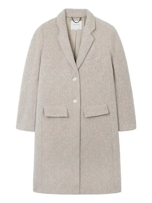THE WHITE COMPANY City Single-breasted Wool-blend Coat - Powder