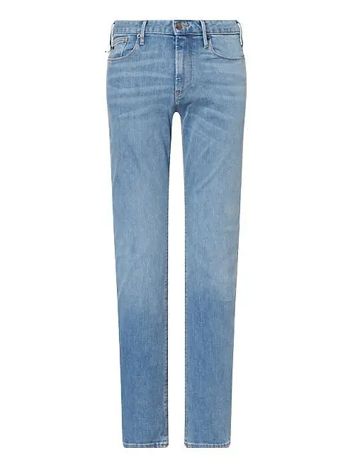 Emporio Armani J06 Slim-fit Stretch-denim Jeans - Light Blue Denim